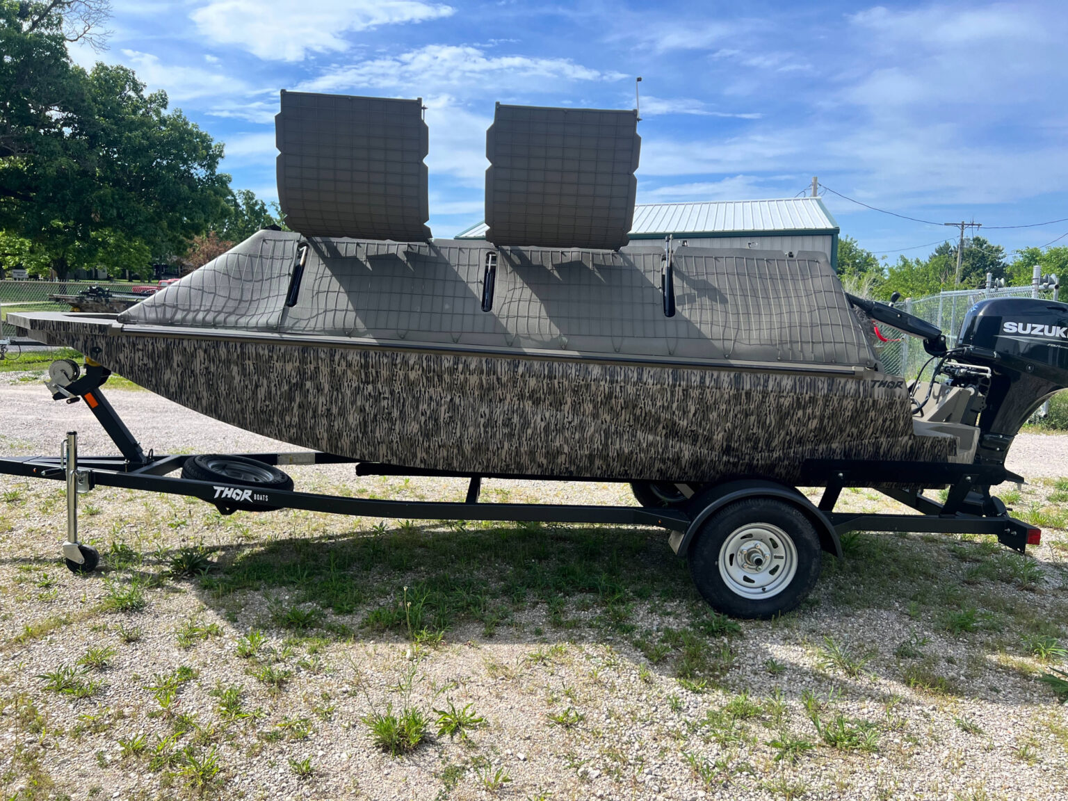 The Bunker-the DIY Boat Blind Kit for Tiller Models, up to 18' - Bust ...